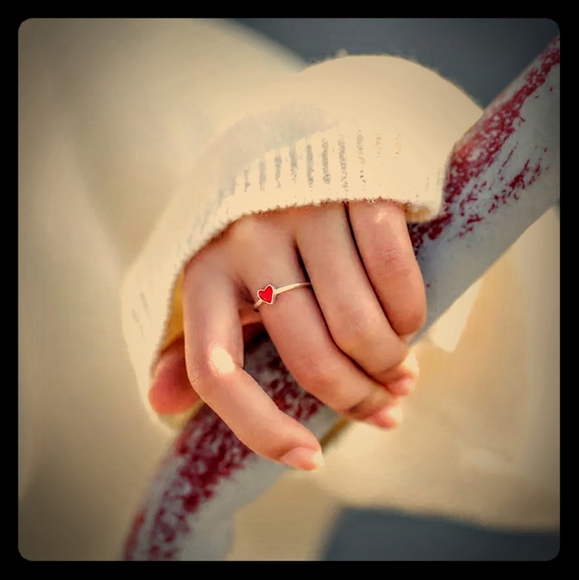 Fashion Jewelry | Jewelry | Hot Vintage Small Red Adjustable Heart Ring ...